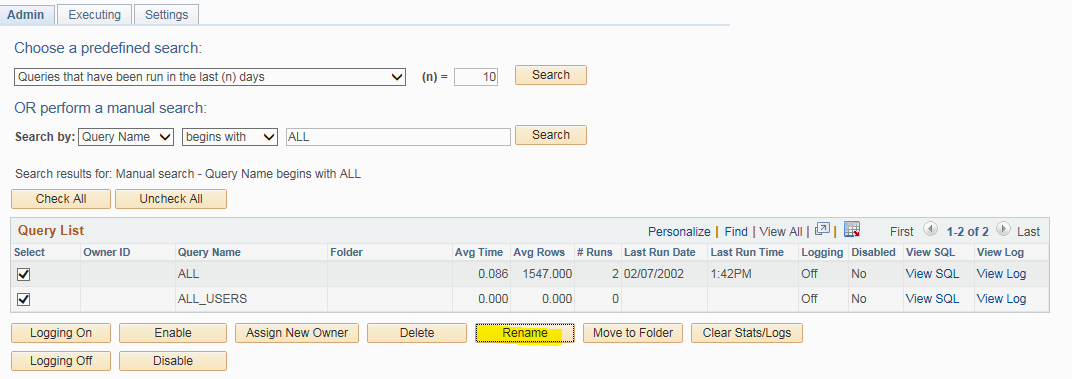 Rename Queries Peoplesoft Tutorial