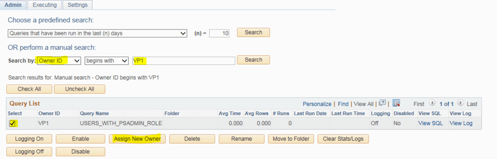 How to transfer private PSQuery from one user to another | PeopleSoft Tutorial