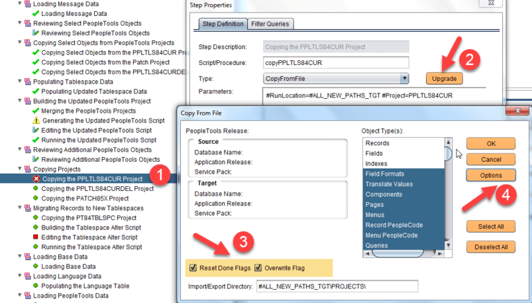 How to Change Upgrade Options in Change Assistant | PeopleSoft Tutorial