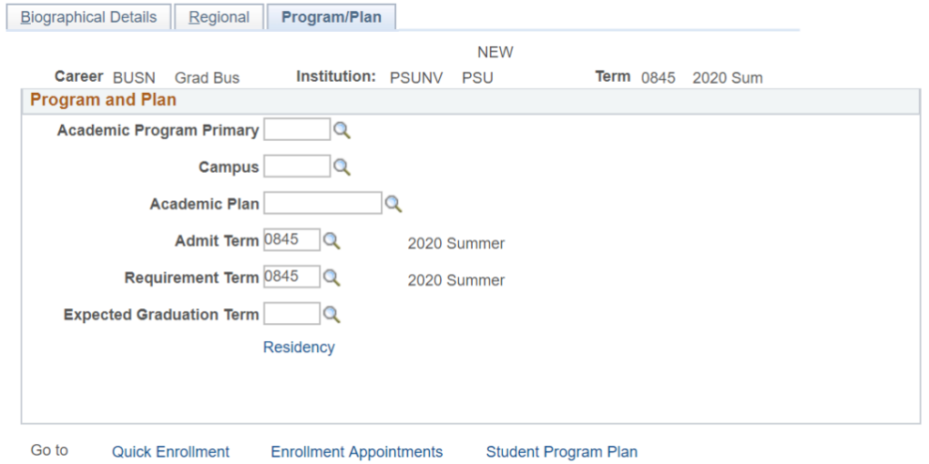 Adding Program-plan-details | PeopleSoft Tutorial