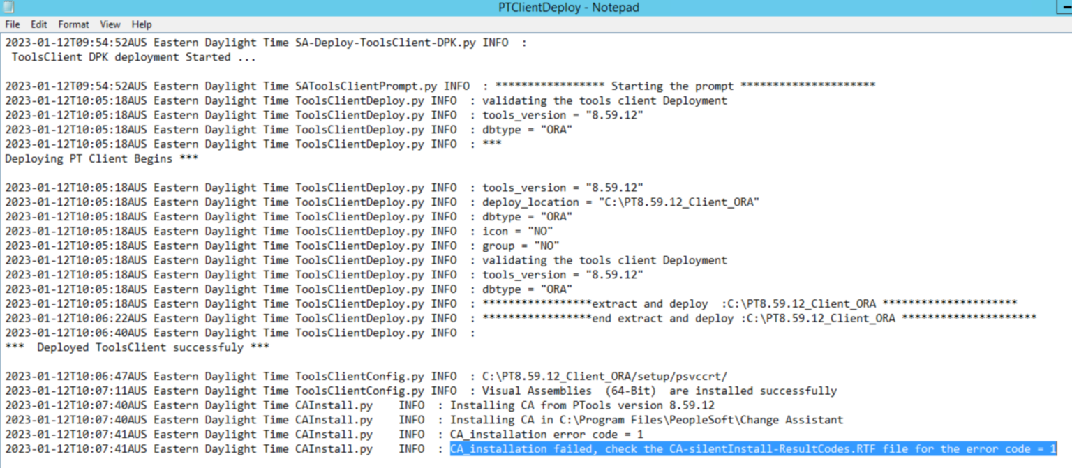 CA deploy error | PeopleSoft Tutorial CA deploy error | PeopleSoft Tutorial